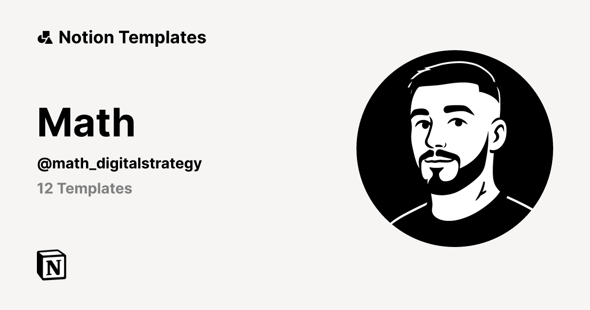 Math | Template Creator | Notion Marketplace