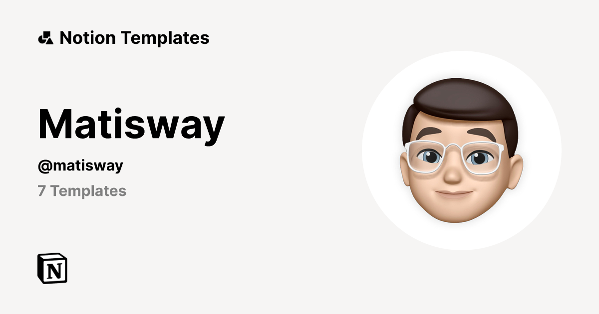 Matisway | Template Creator | Notion Marketplace