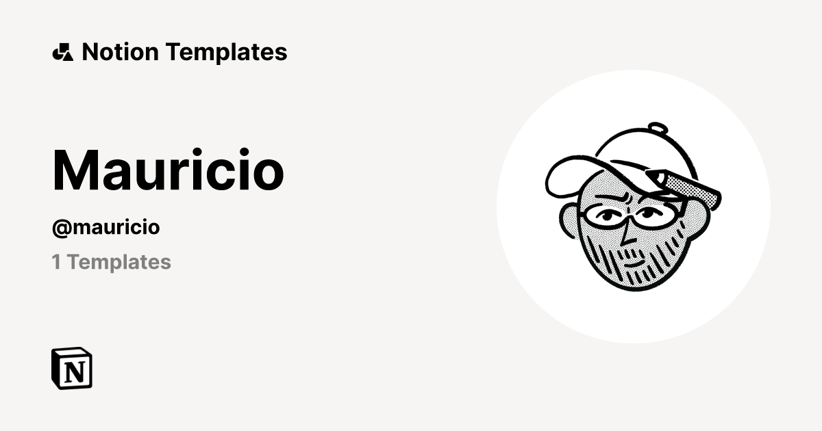 Mauricio | Template Creator | Notion Marketplace
