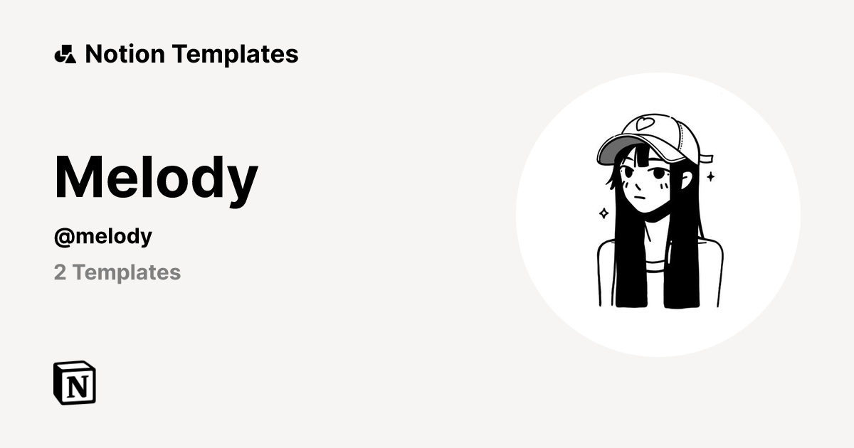Melody | Template Creator | Notion Marketplace