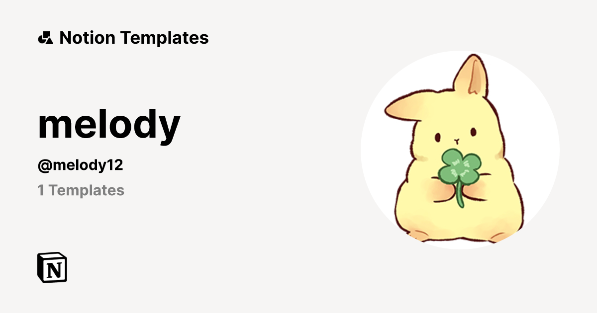 melody | Template Creator | Notion Marketplace