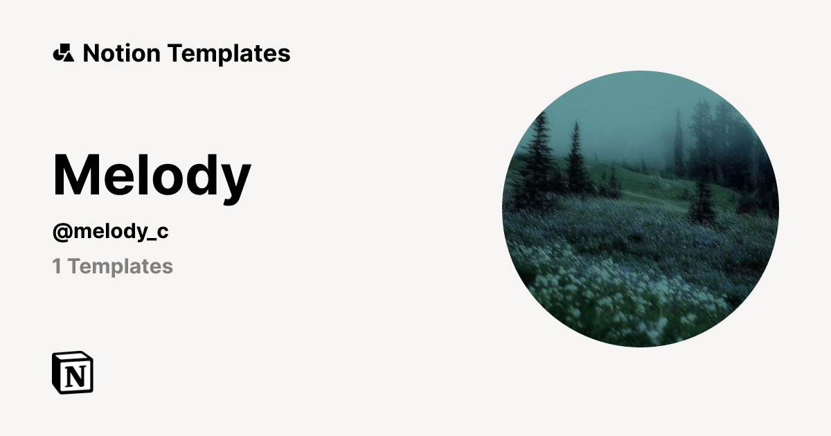 Melody | Template Creator | Notion Marketplace