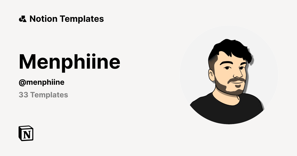 Menphiine | Template Creator | Notion Marketplace