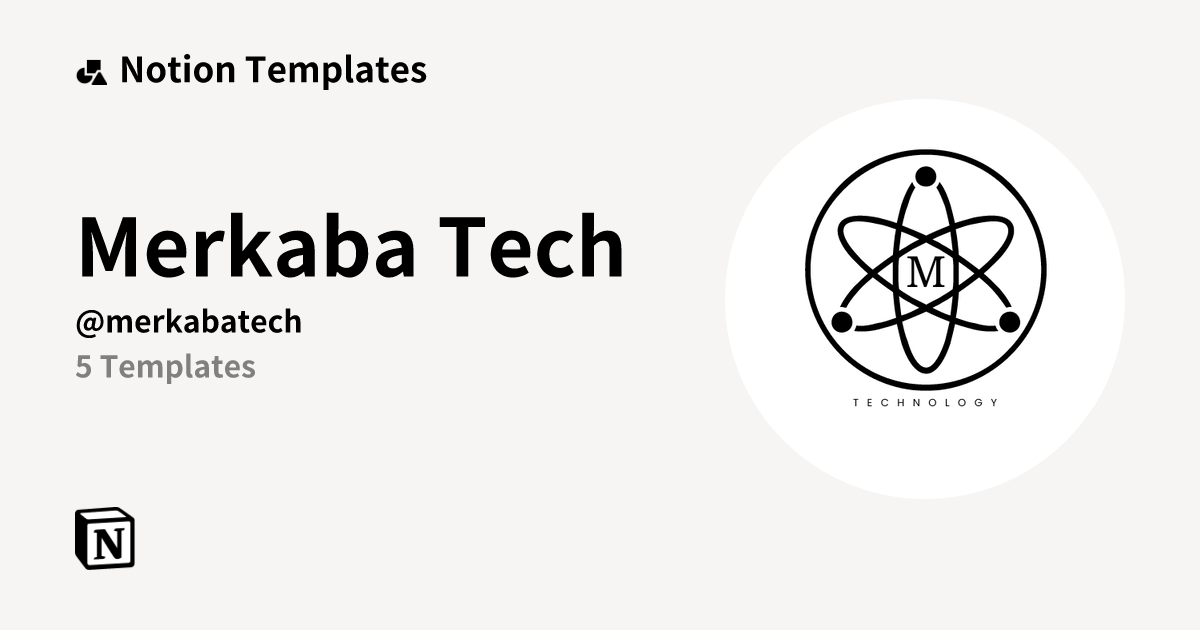 Merkaba Tech | Template Creator | Notion Marketplace
