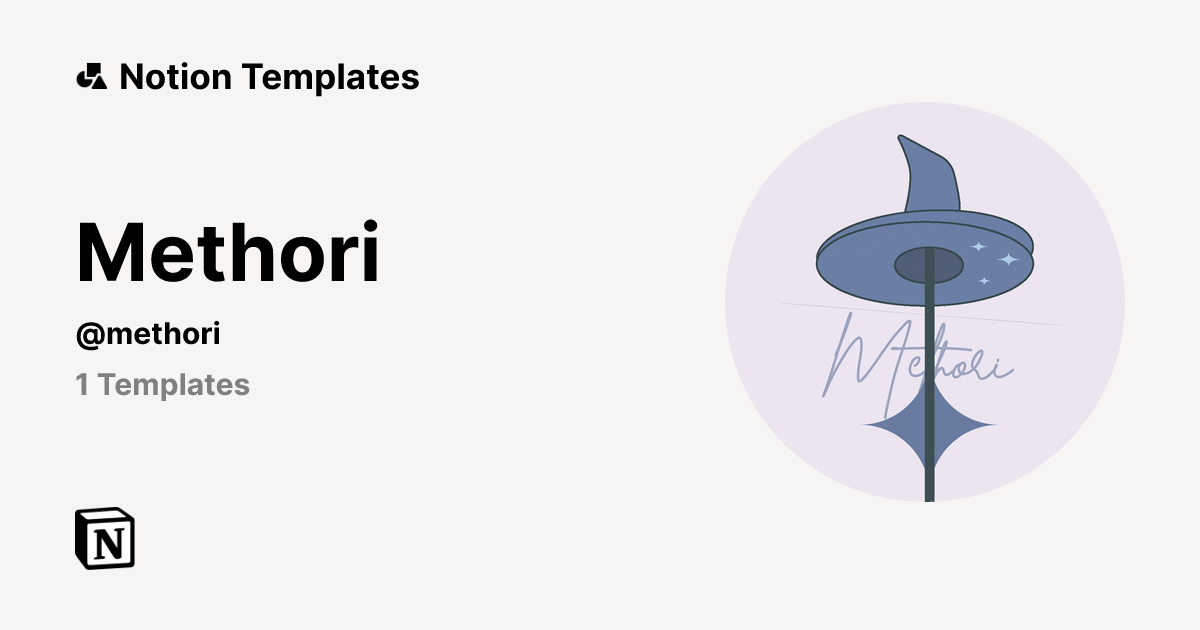 Methori | Template Creator | Notion Marketplace
