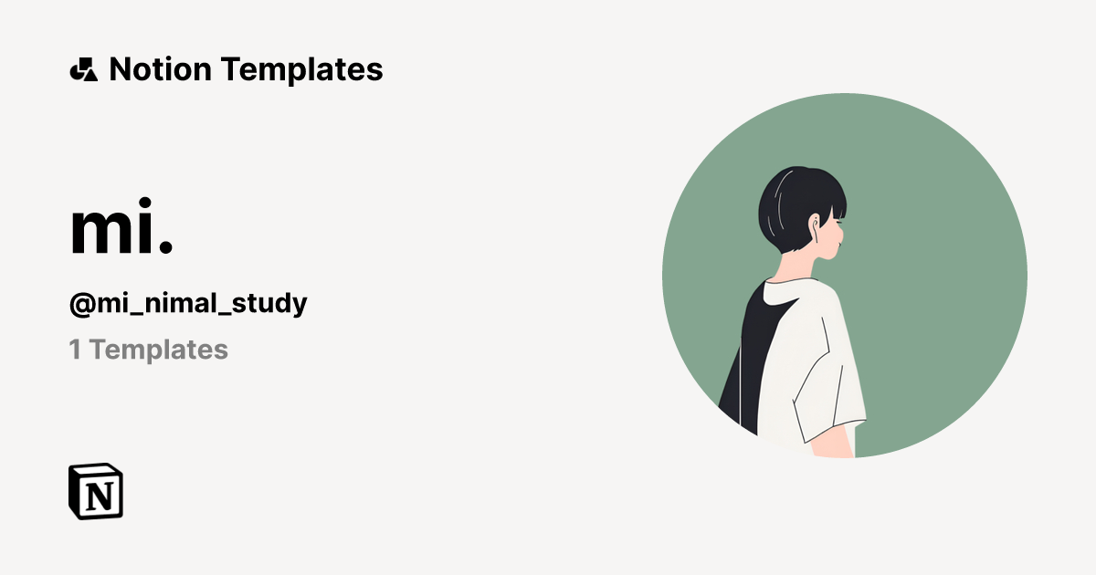 mi. | Template Creator | Notion Marketplace
