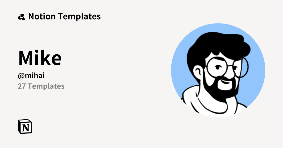Mike | Template Creator | Notion Marketplace