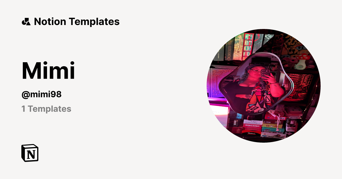 Mimi | Template Creator | Notion Marketplace
