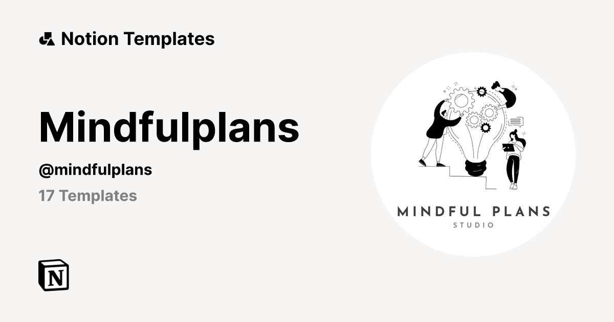 Mindfulplans | Template Creator | Notion Marketplace