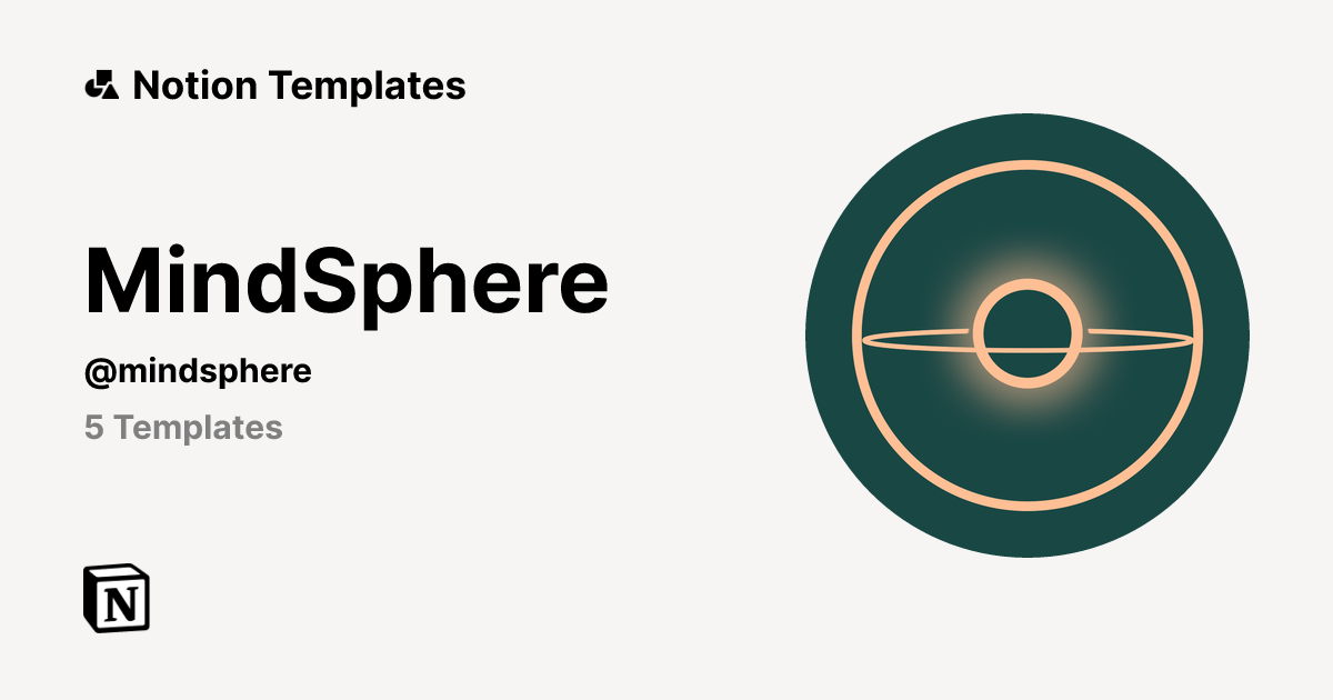 MindSphere | Template Creator | Notion Marketplace
