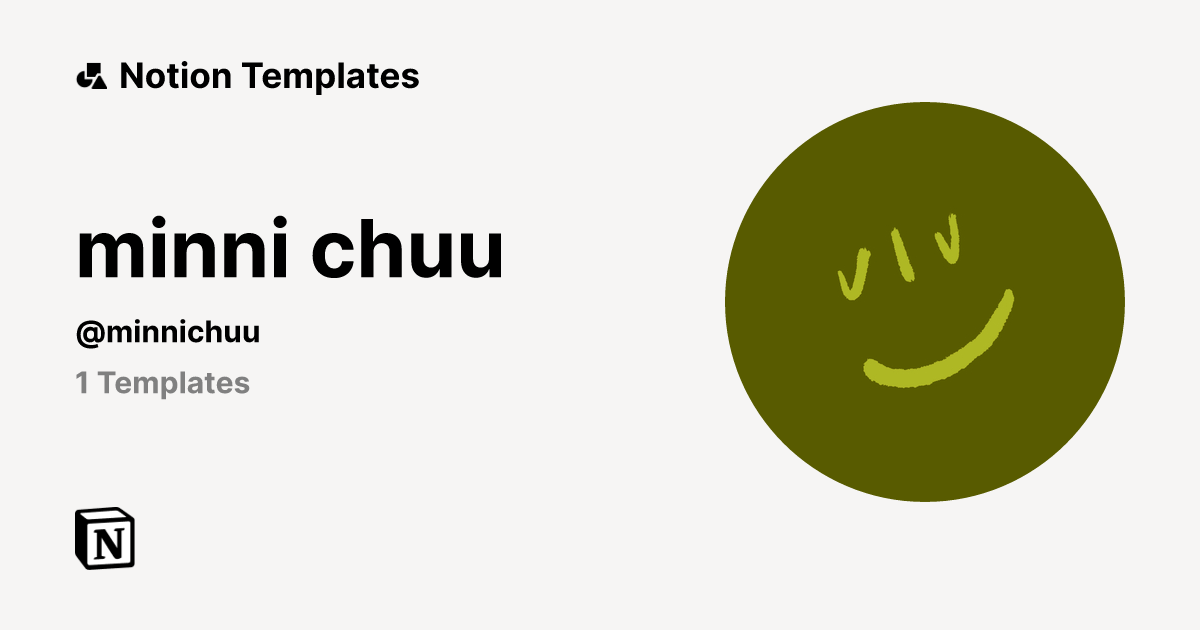 minni chuu | Template Creator | Notion Marketplace