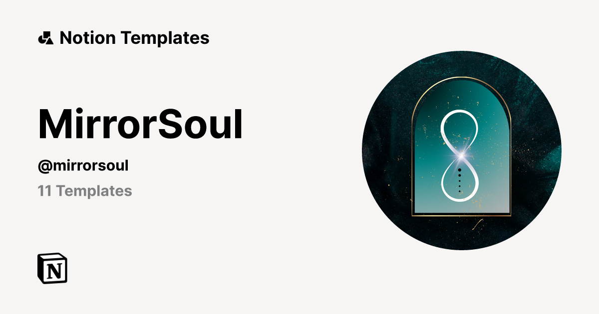 MirrorSoul | Template Creator | Notion Marketplace