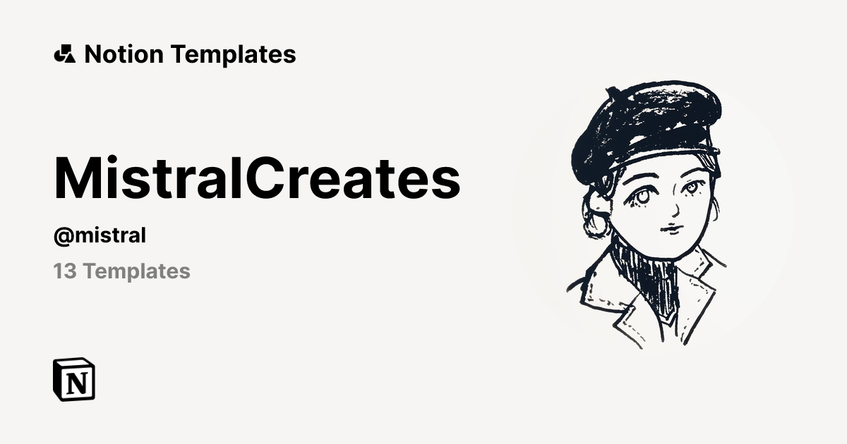 MistralCreates | Template Creator | Notion Marketplace