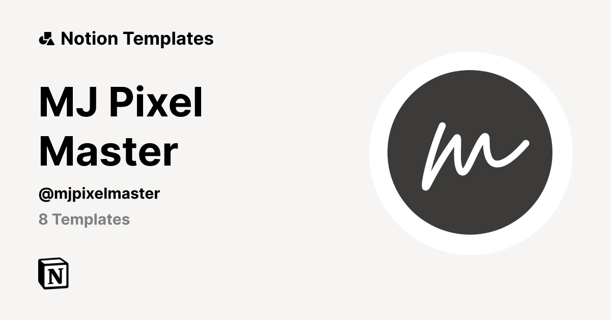 MJ Pixel Master | Template Creator | Notion Marketplace