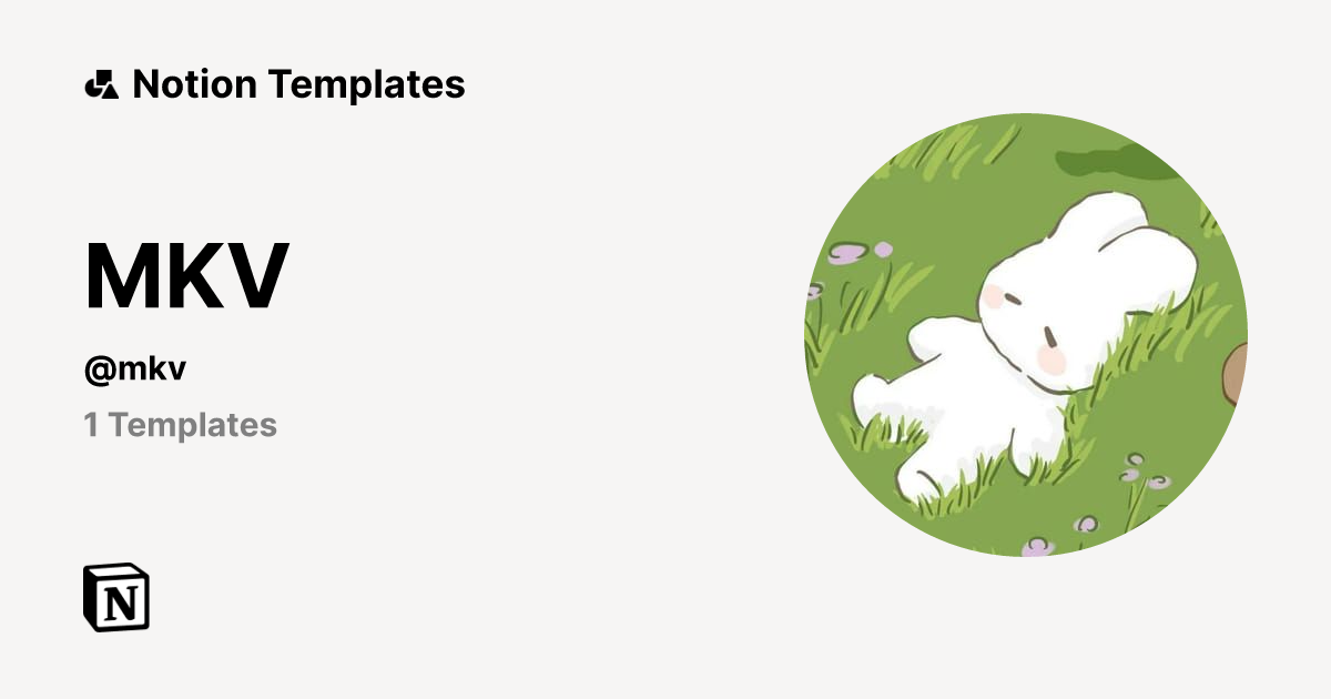 MKV | Template Creator | Notion Marketplace