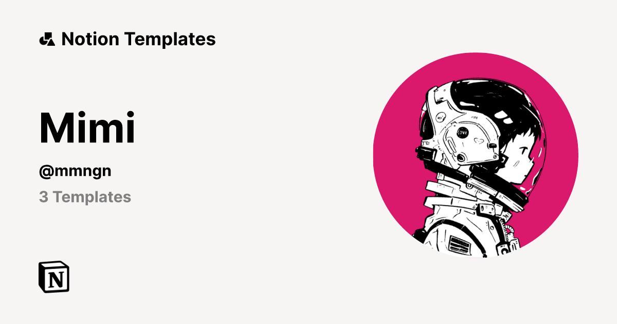 Mimi | Template Creator | Notion Marketplace