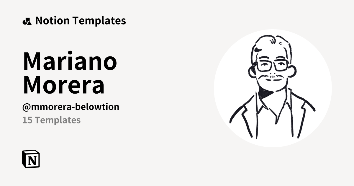 Mariano Morera | Template Creator | Notion Marketplace