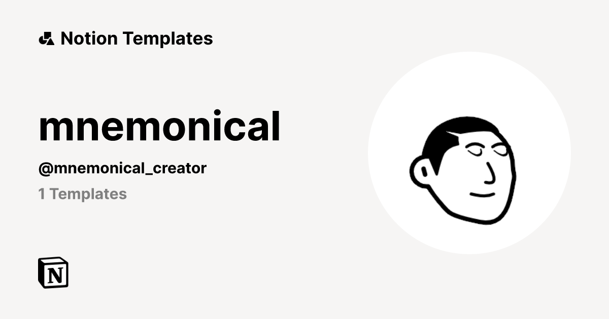 mnemonical | Template Creator | Notion Marketplace