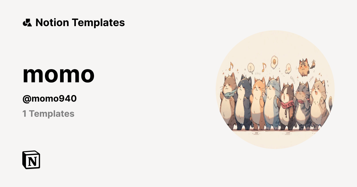 momo | Template Creator | Notion Marketplace