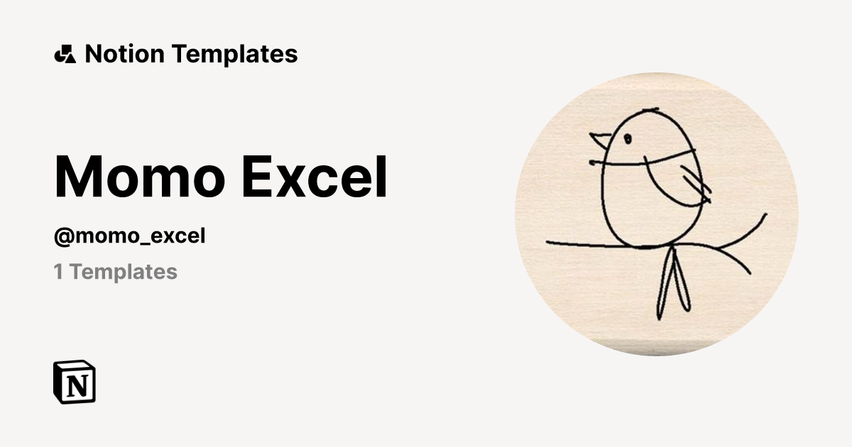 Momo Excel | Template Creator | Notion Marketplace