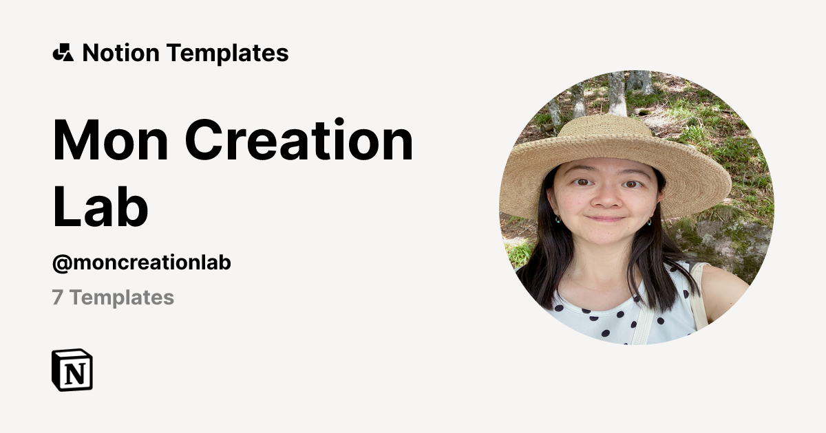 Mon Creation Lab | Template Creator | Notion Marketplace