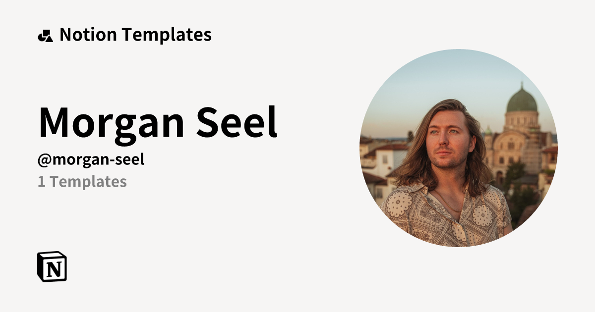 Morgan Seel | Template Creator | Notion Marketplace