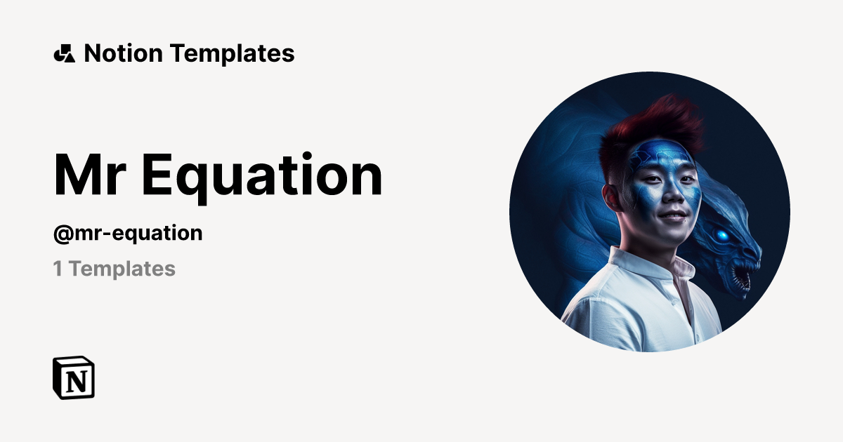 Mr Equation | Template Creator | Notion Marketplace
