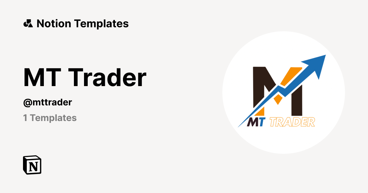 MT Trader | Template Creator | Notion Marketplace