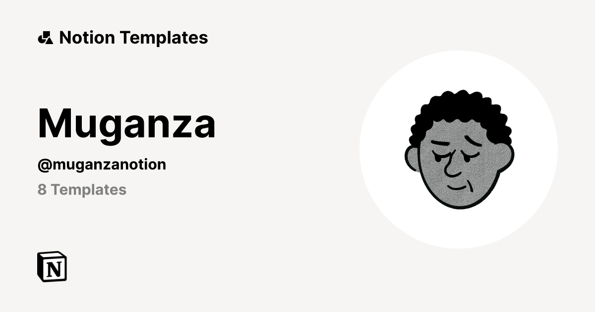 Muganza | Template Creator | Notion Marketplace