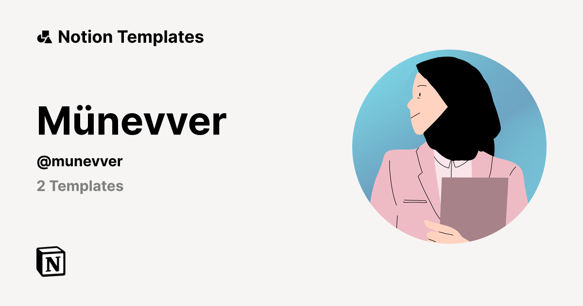 Münevver | Template Creator | Notion Marketplace
