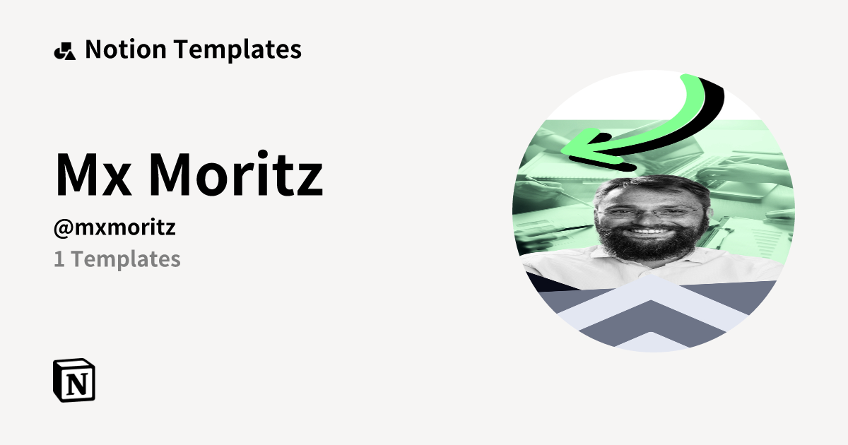 Mx Moritz | Template Creator | Notion Marketplace