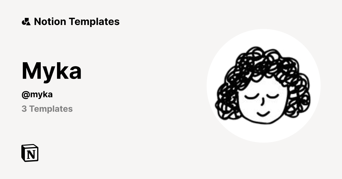 Myka | Template Creator | Notion Marketplace