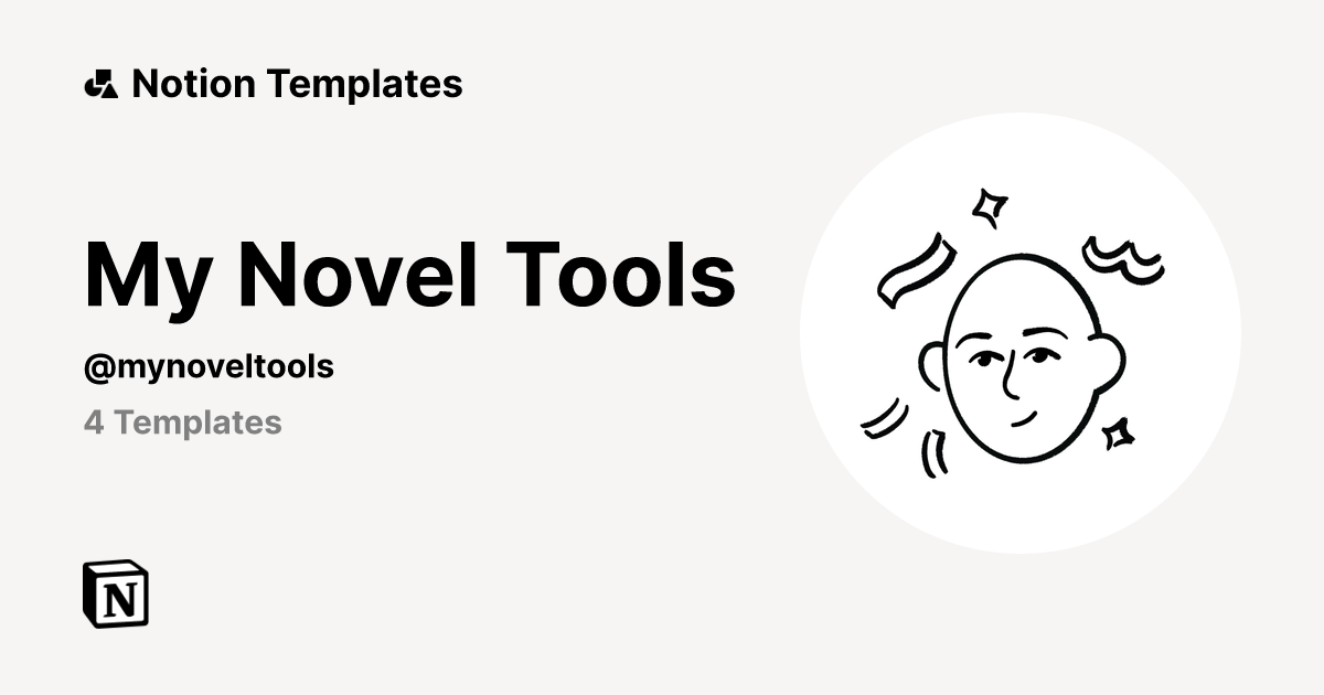 My Novel Tools | Template Creator | Notion Marketplace