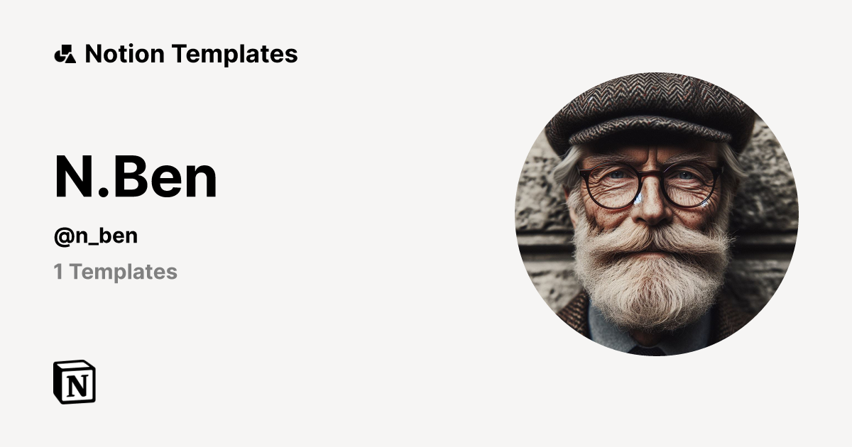 N.Ben | Template Creator | Notion Marketplace