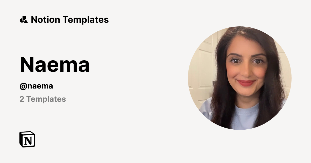 Naema | Template Creator | Notion Marketplace