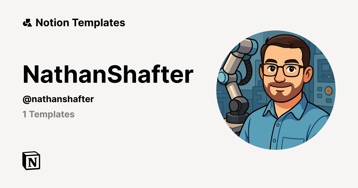 NathanShafter | Template Creator | Notion Marketplace