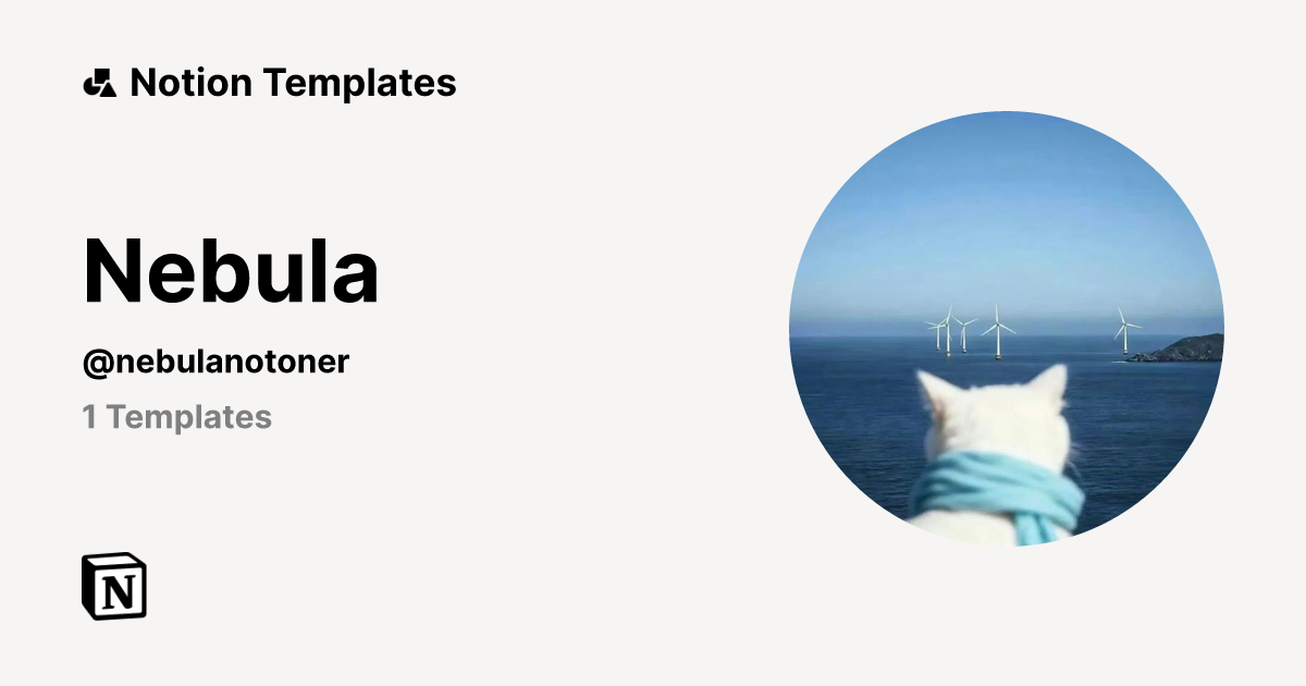 Nebula | Template Creator | Notion Marketplace