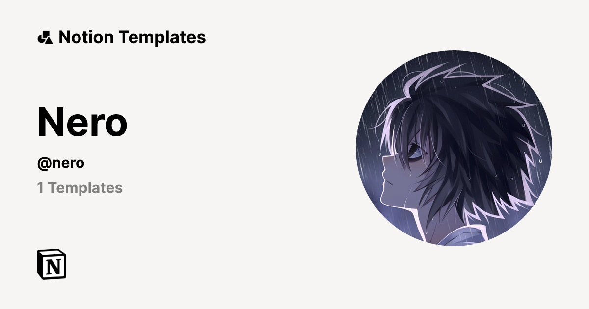 Nero | Template Creator | Notion Marketplace