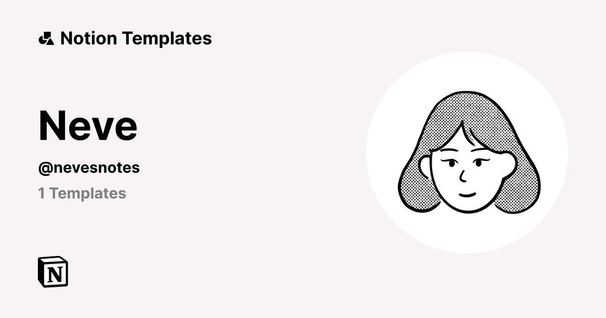 Neve | Template Creator | Notion Marketplace