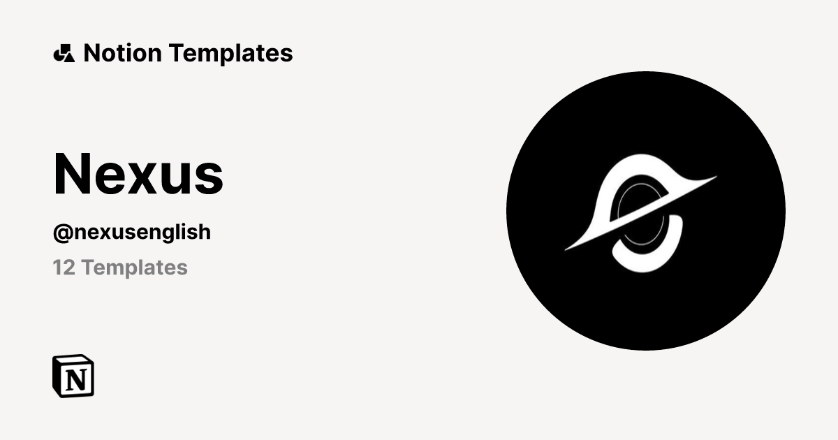 Nexus | Template Creator | Notion Marketplace