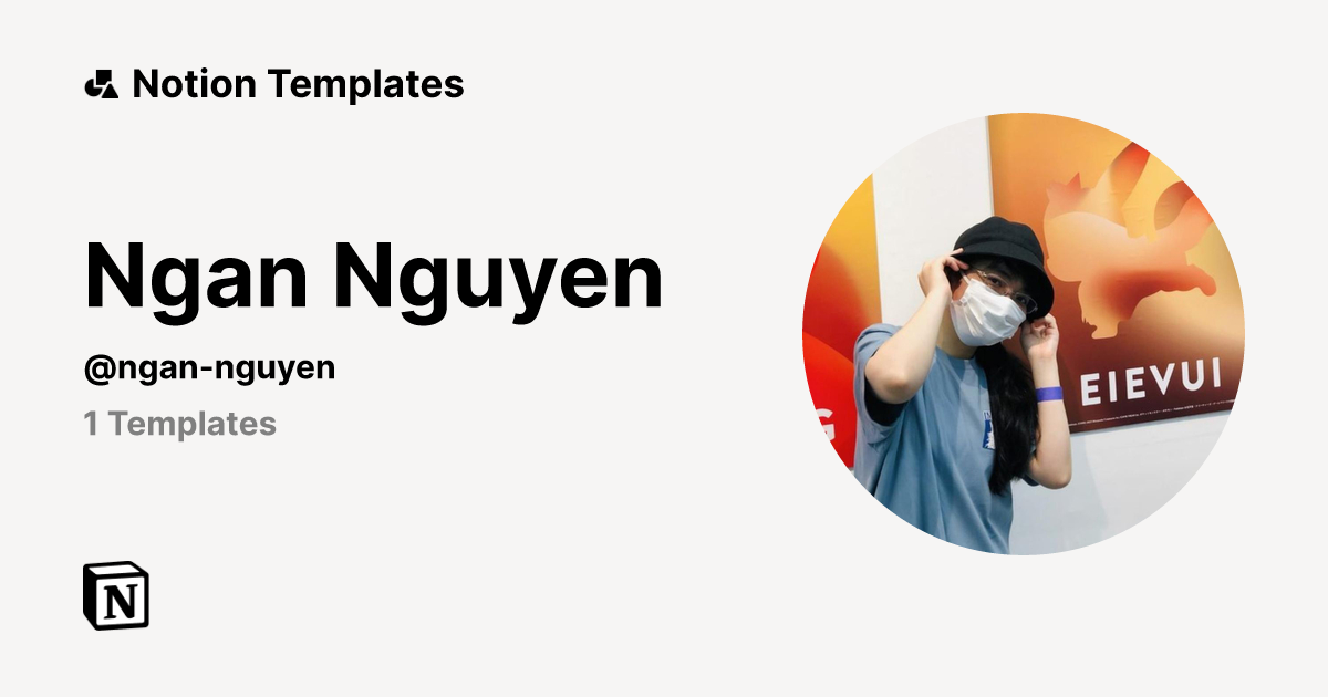 Ngan Nguyen | Template Creator | Notion Marketplace