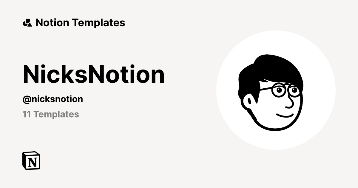 NicksNotion | Template Creator | Notion Marketplace