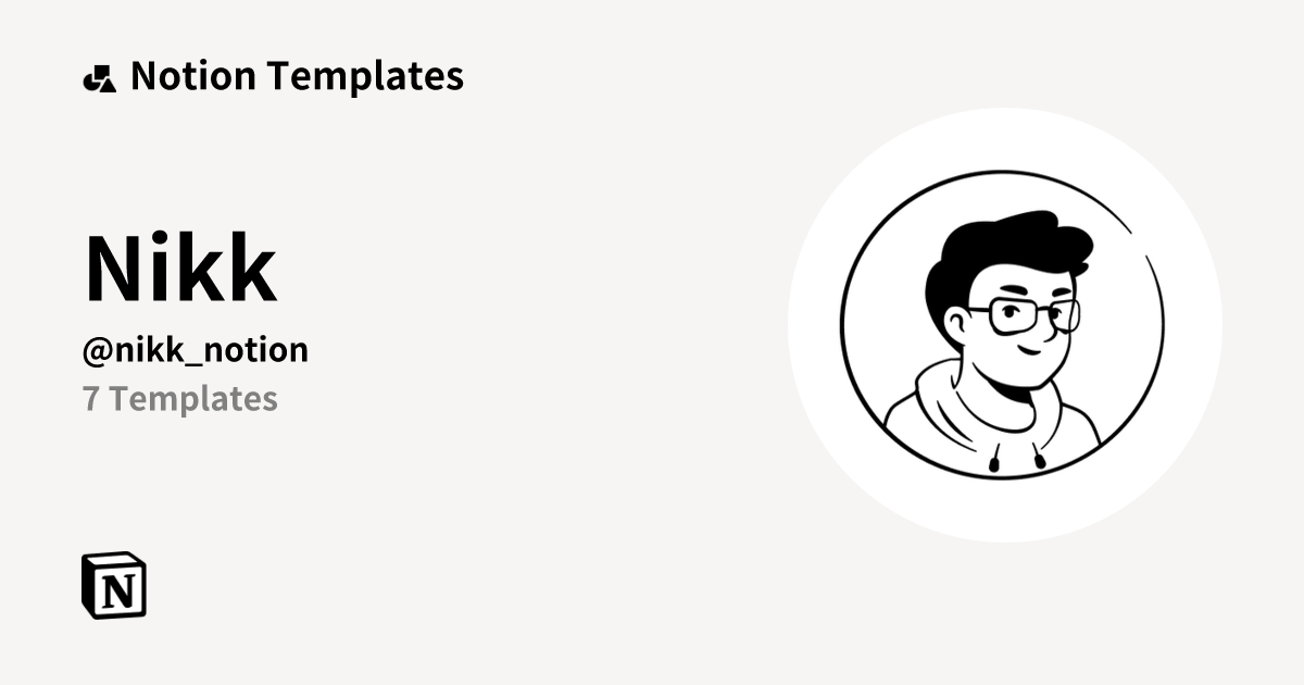 Nikk | Template Creator | Notion Marketplace