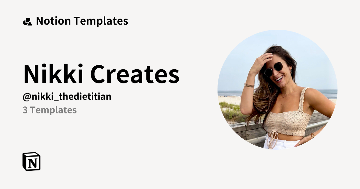 Nikki Creates | Template Creator | Notion Marketplace