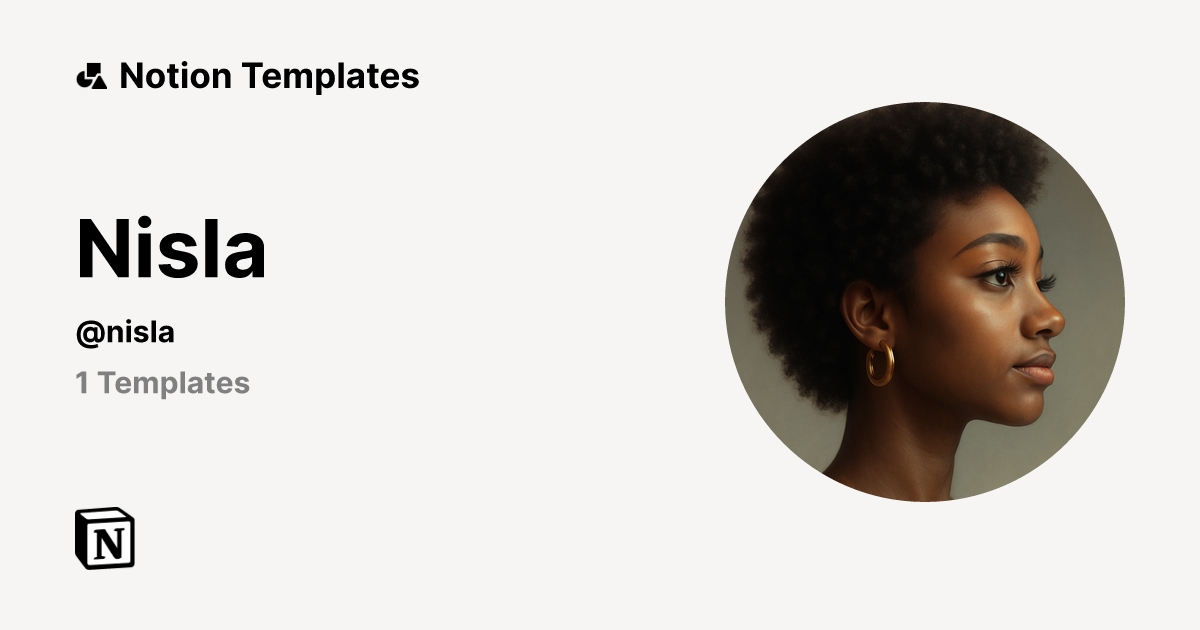 Nisla | Template Creator | Notion Marketplace