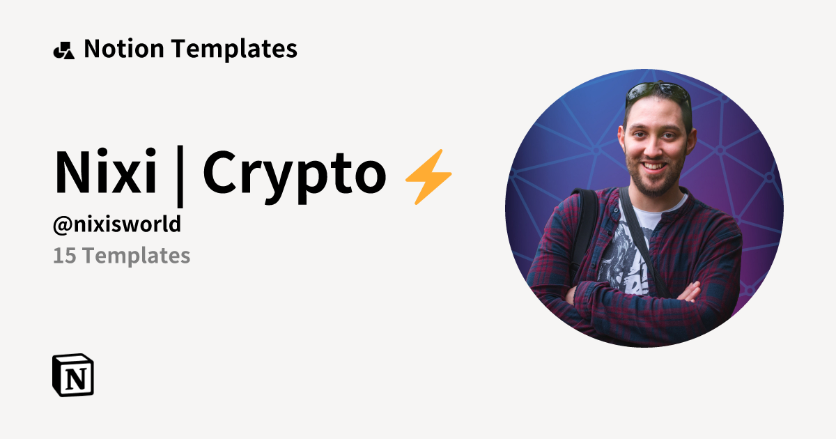 Nixi | Crypto ⚡ | Template Creator | Notion Marketplace