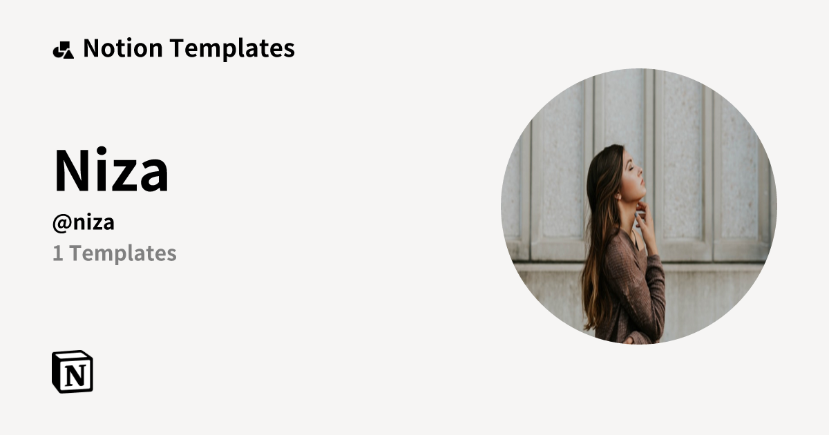 Niza | Template Creator | Notion Marketplace