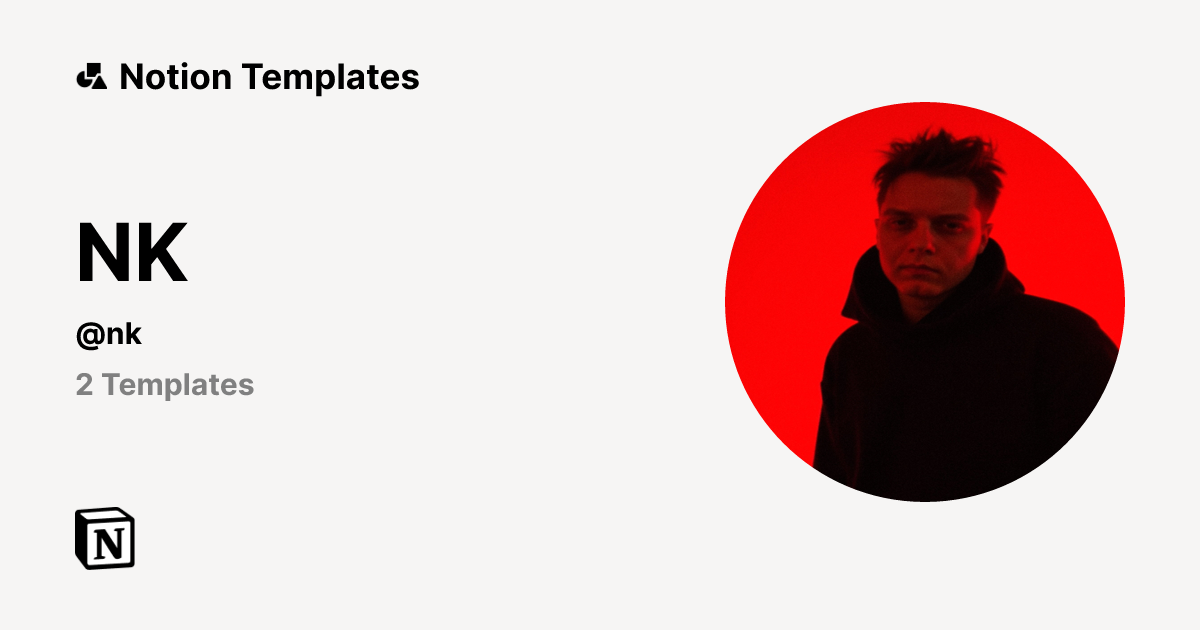 NK | Template Creator | Notion Marketplace
