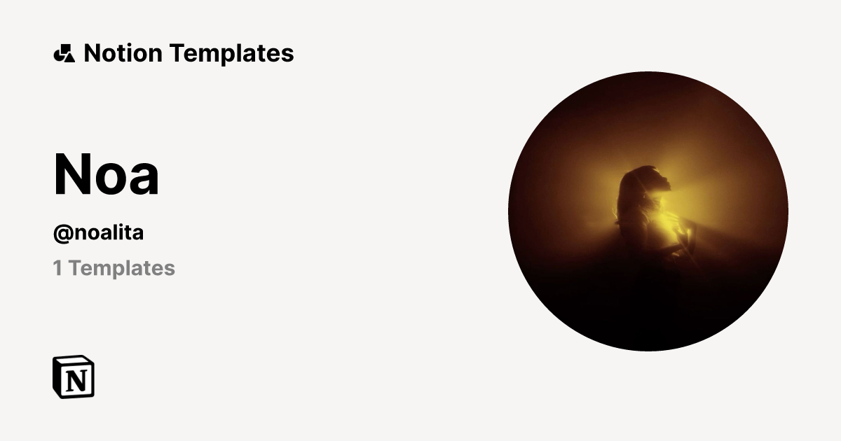 Noa | Template Creator | Notion Marketplace