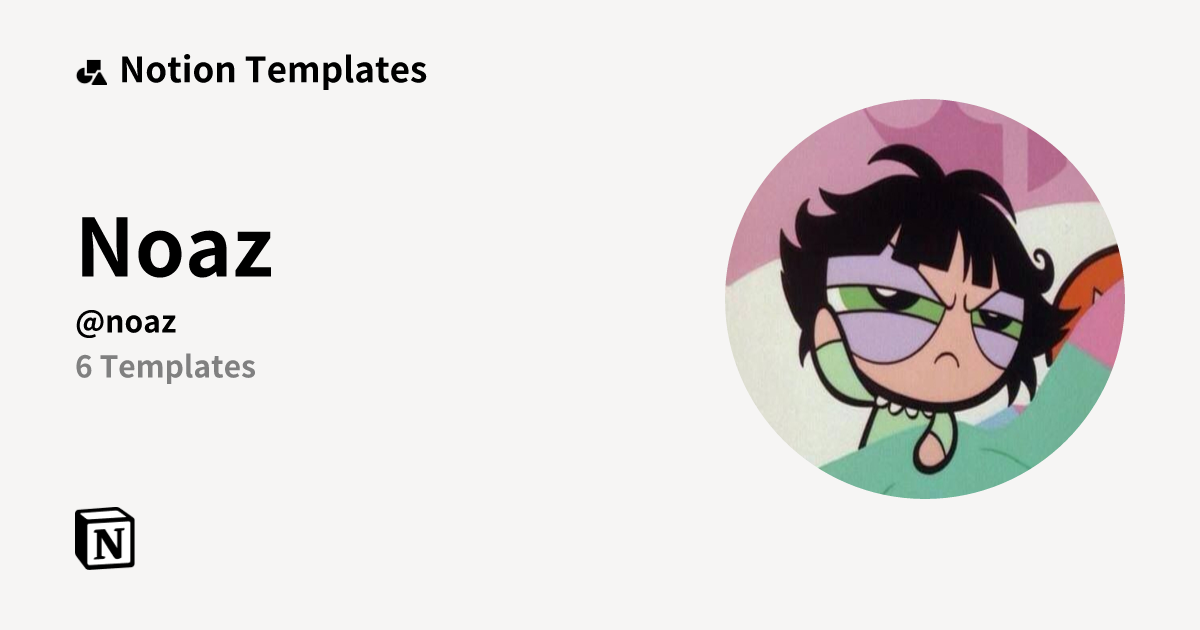 Noaz | Template Creator | Notion Marketplace